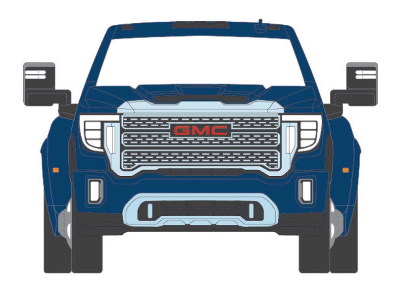 PRE-ORDER - 12 PACK 2022 GMC Sierra 3500 Denali Dually - PACIFIC BLUE ...