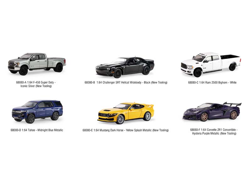PRE-ORDER (Auto Mall Series 8) SET OF 6 Diecast 1:64 Scale Model - Gre ...