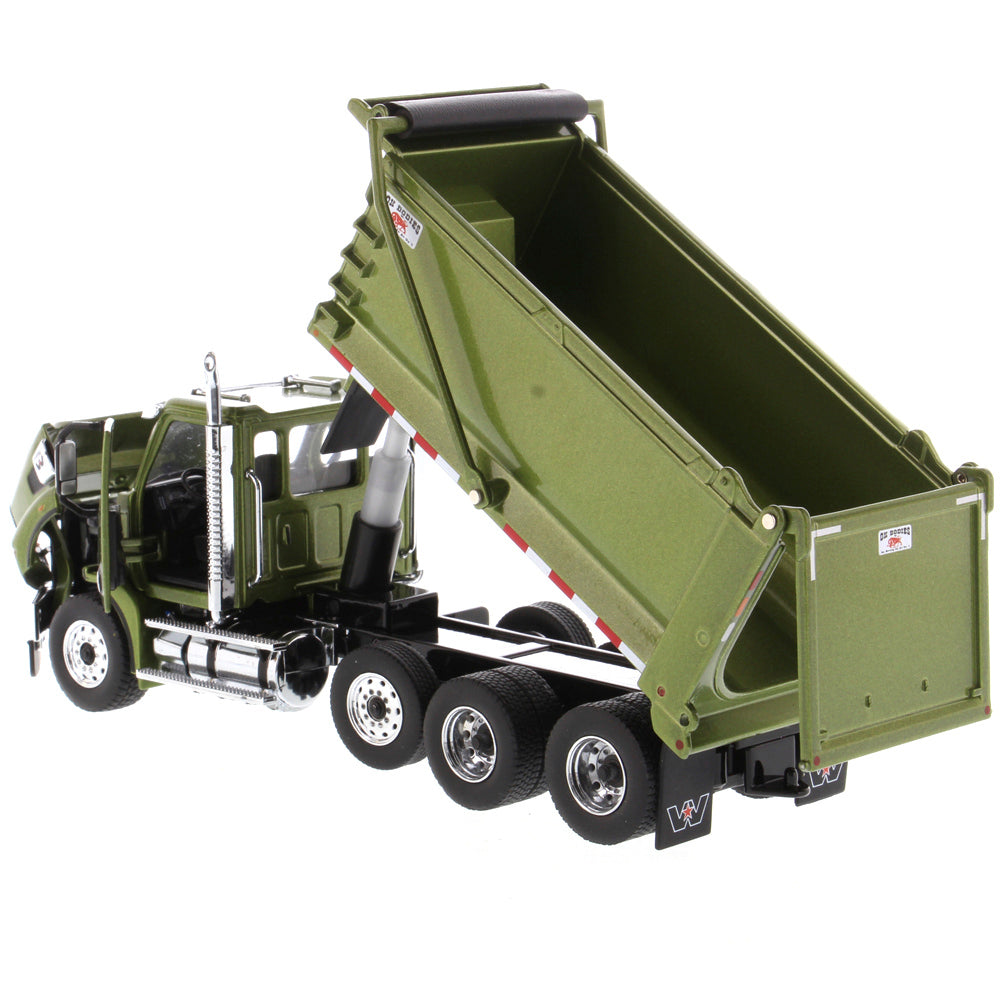 Western Star Tandem w/ Pusher Axle & Ox Bodies Stampede Dump Metallic ...