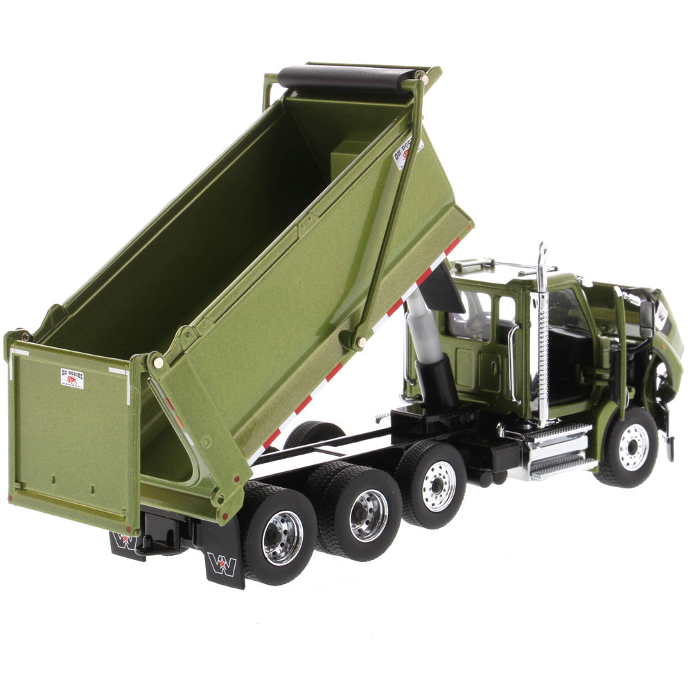 Western Star Tandem w/ Pusher Axle & Ox Bodies Stampede Dump Metallic ...