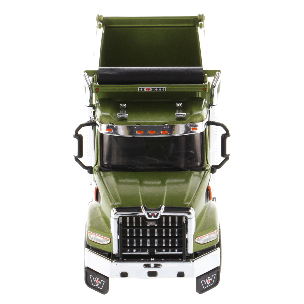 Western Star Tandem w/ Pusher Axle & Ox Bodies Stampede Dump Metallic ...