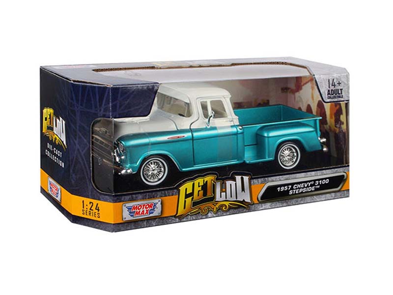 1957 Chevrolet Stepside Lowrider – Two-Tone Turquoise/White (Get Low ...