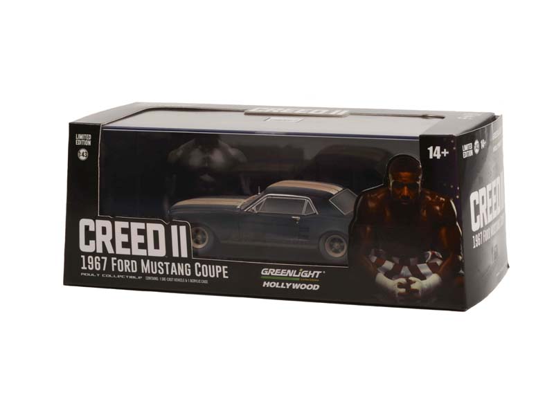 Adonis Creed's 1967 Ford Mustang Coupe - Matte Black w/ White Stripes ...