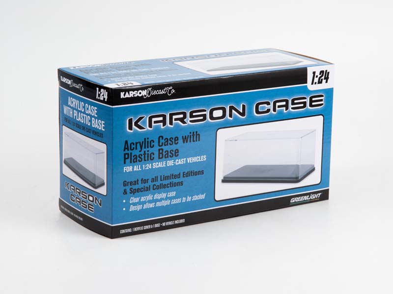 Karson Diecast 1:24 Scale Model Stackable Acrylic Display Case w/ Plas ...