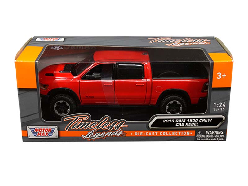 2019 Ram 1500 Rebel Crew Cab - Red (Timeless Legends) Diecast 1:24 Sca ...